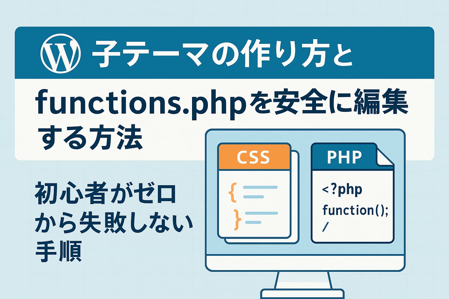 子テーマの作り方と functions.php を安全に編集する手順【初心者向け】 - Yagi-System